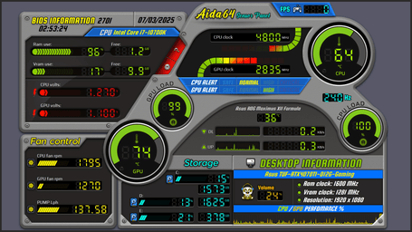 AIDA64 Skin Bios Interface 2.0 HUD 1920x1080 - AIDA Skins | AIDA Skins