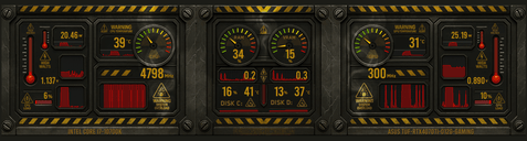 AIDA64 Skin Cybercore System HUD 1920x515 - AIDA Skins | AIDA Skins