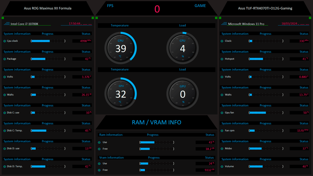 AIDA64 Skin Data Base HUD 1920x1080 - AIDA Skins | AIDA Skins