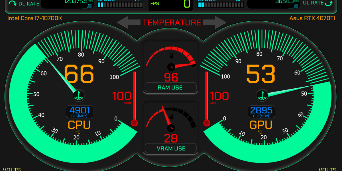 AIDA64 Skin Fusion Dashboard HUD 1920x1080 - AIDA Skins | AIDA Skins