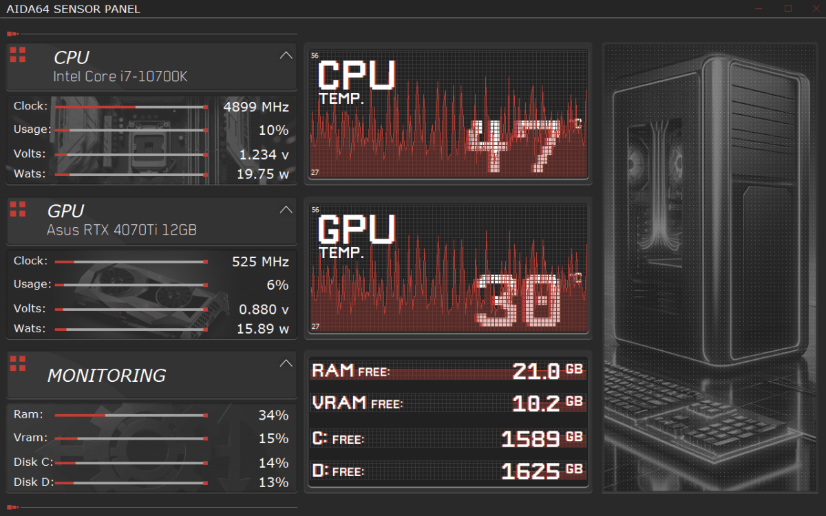 AIDA64 Skin Hardware Monitor HUD 1280x800 - AIDA Skins | AIDA Skins