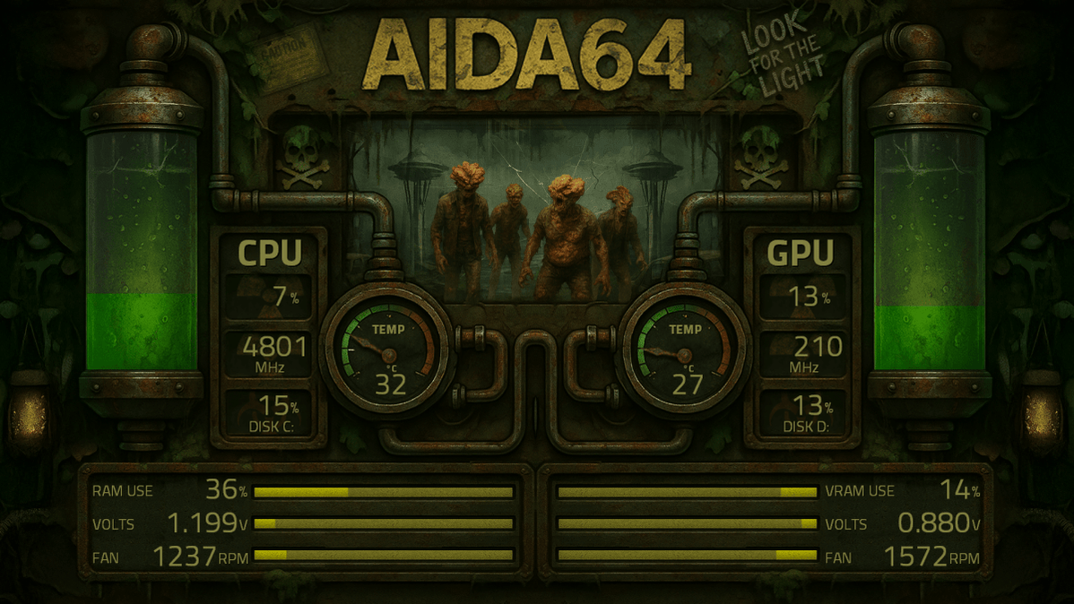 AIDA64 Skin The Last of Us HUD 1920x1080 - AIDA Skins | AIDA Skins