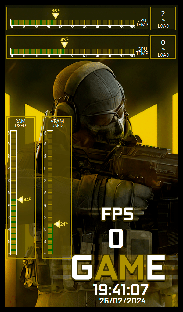 AIDA64 Skin Cod HUD 600x1024 - AIDA Skins | AIDA Skins