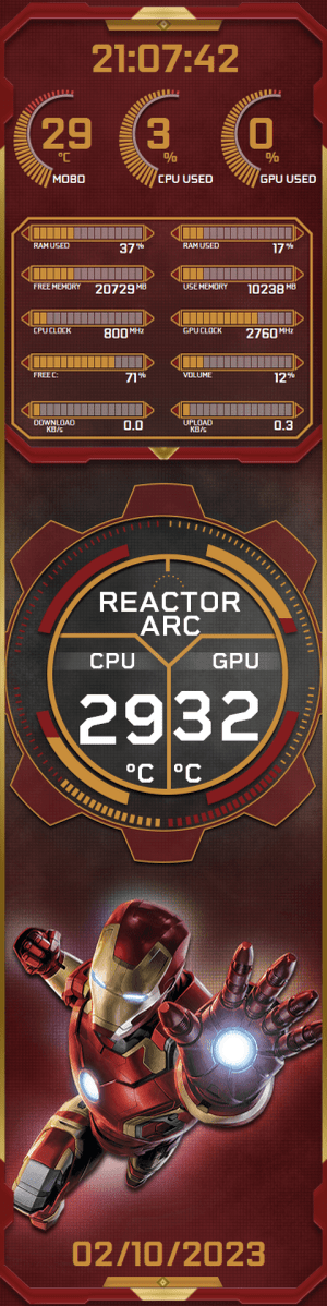 AIDA64 Skin Iron Soldier HUD 480x1920 - AIDA Skins | AIDA Skins