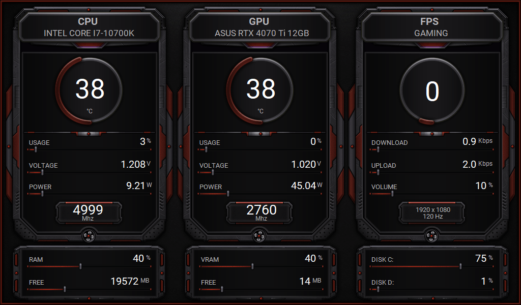 Aida64 Skin Scarlet Red Hud 1024x600 Aida Skins Aida Skins
